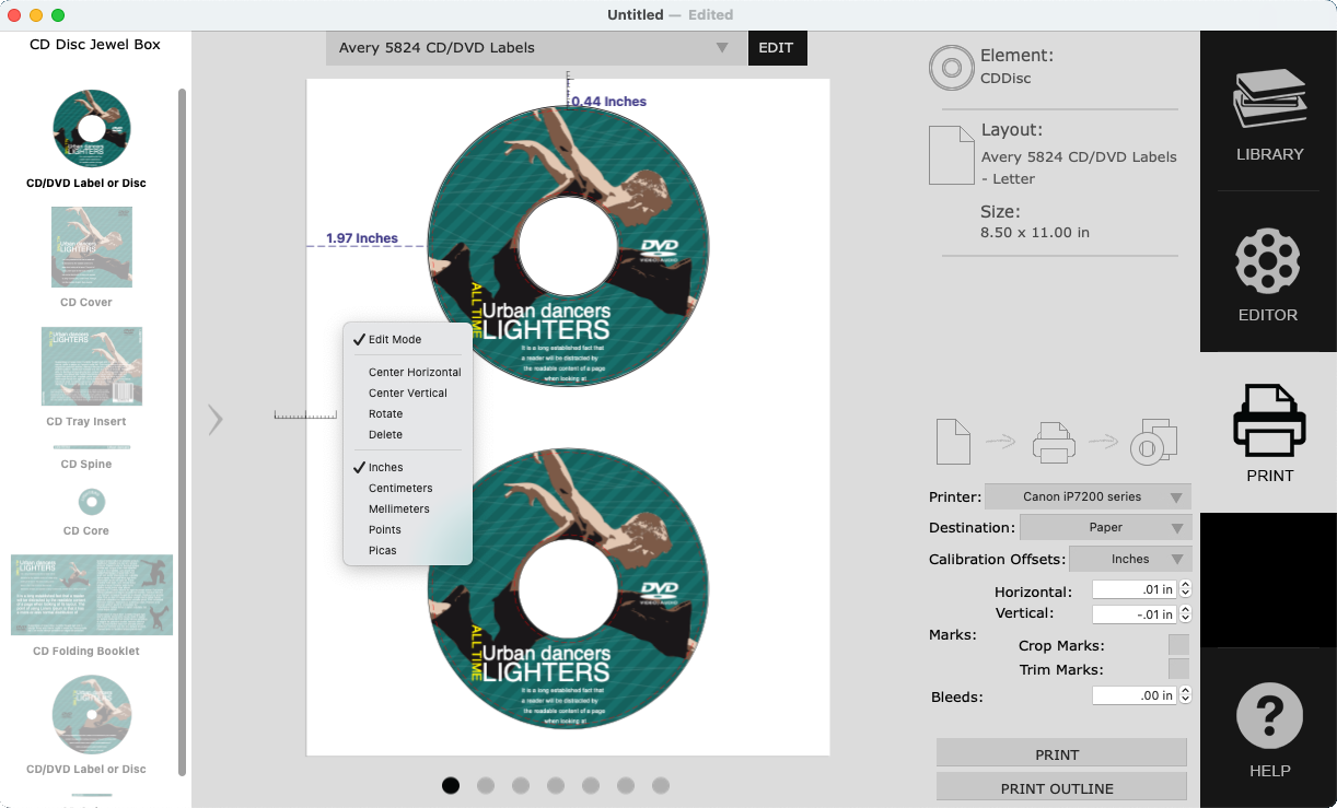 Revolver CD cover - Mac CD/DVD label maker and disc cover design software.